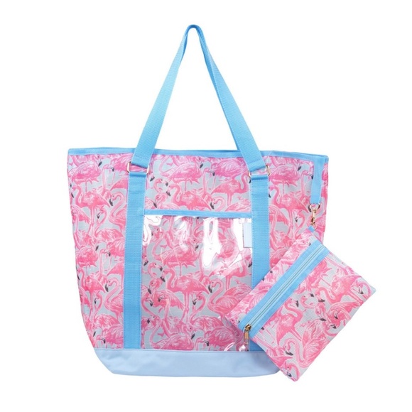 Simply Southern | Bags | Simply Southern Mesh Tote Flamingo New | Poshmark